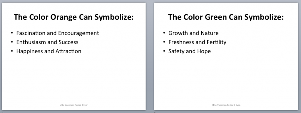 PowerPoint #2: The Meaning of Colors – Education Monkey