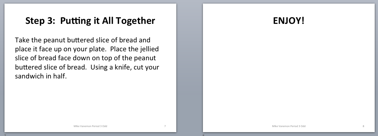 PowerPoint #3: How To Make A PBJ Sandwich – Education Monkey